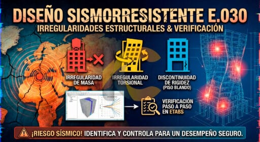 Irregularidades E.030: límites y verificación en ETABS